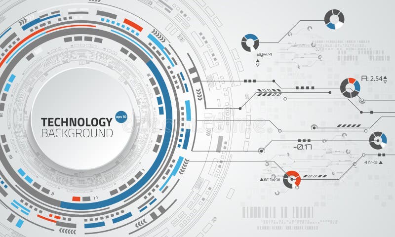 Vector Digital Technology Concept. Abstract Background Stock Vector ...