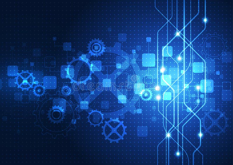 Vector Digital Technology Concept, Abstract Background Stock Vector ...