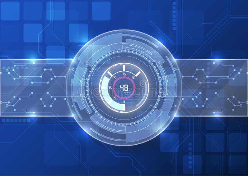 Vector Digital Technology Interface, Abstract Background Stock Vector ...