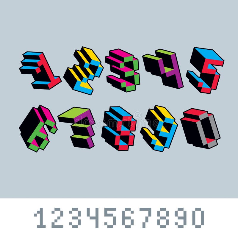 Pixel Art Numbers Stock Illustrations – 1,457 Pixel Art Numbers Stock ...