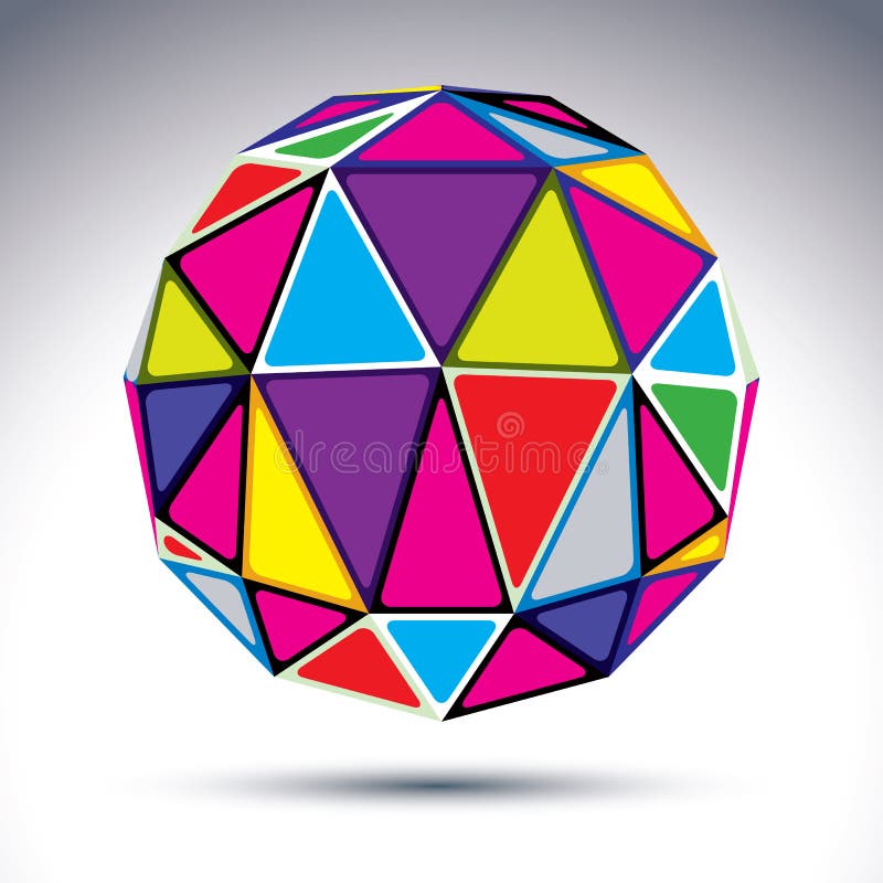 Vector Dimensional Modern Abstract Object, 3d Disco Ball Isolate Stock ...