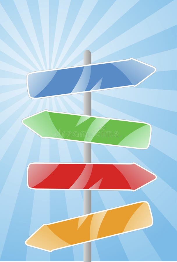 Directional Signs stock vector. Illustration of change - 9762922