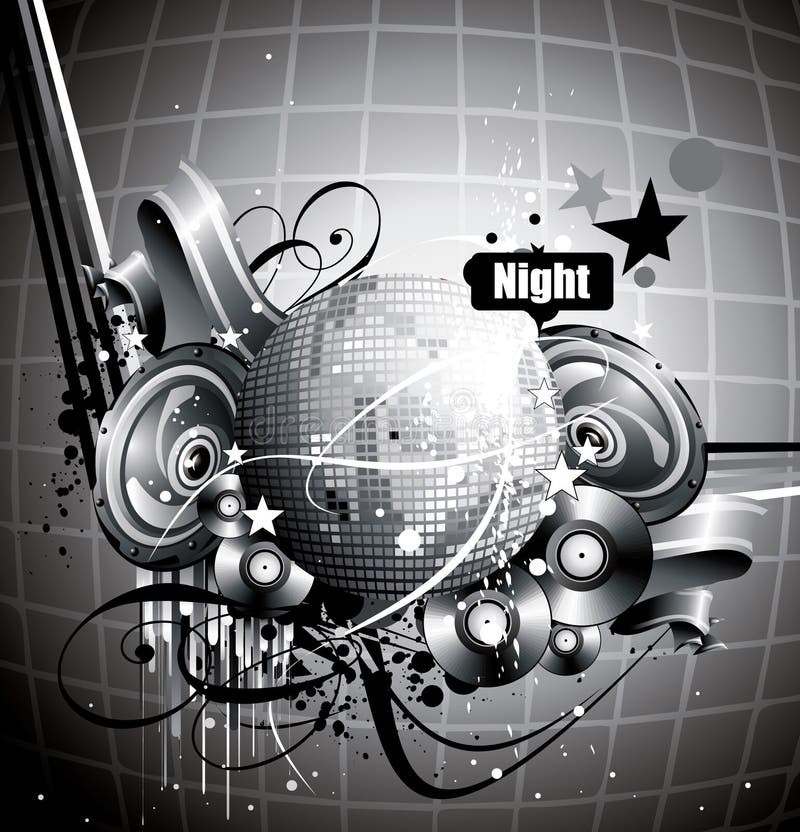 Vector Discotech Illustration Stock Vector - Illustration of light ...