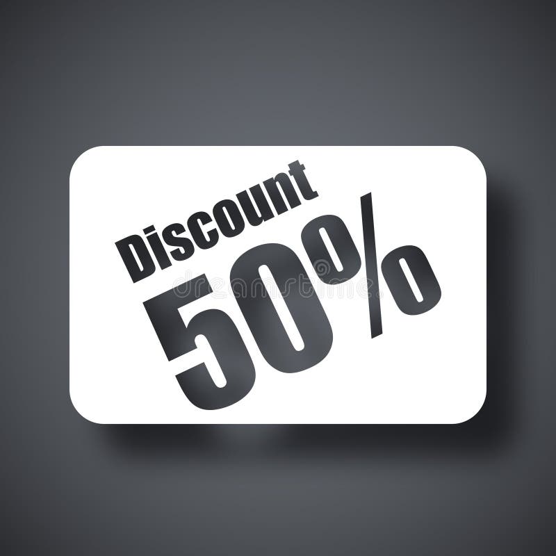 Vector discount card icon stock vector. Illustration of banner - 236334136