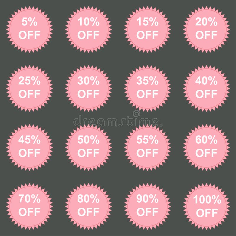Vector Discount Labels stock illustration. Illustration of black - 66181441