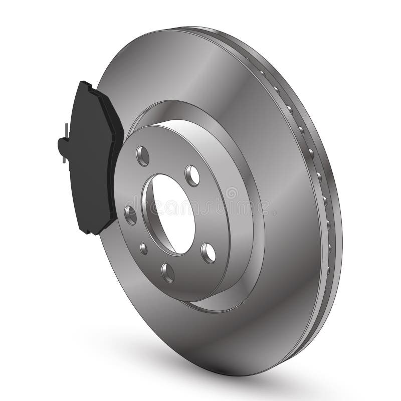 Vector Disk Brake with Pads Line Art Isolated on White Stock Vector ...