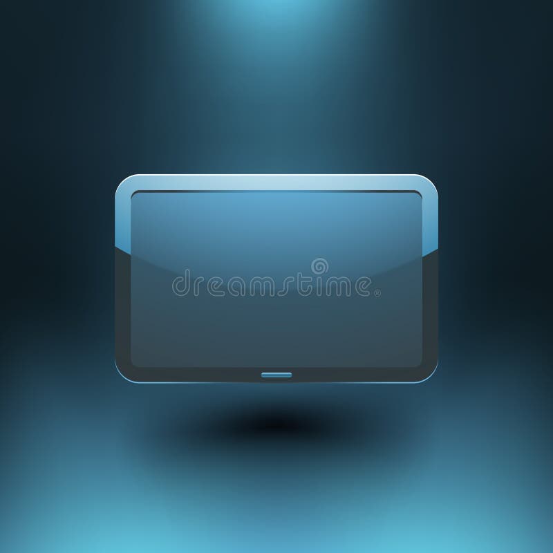 Vector LCD Display Mockup stock vector. Illustration of digital - 41307440