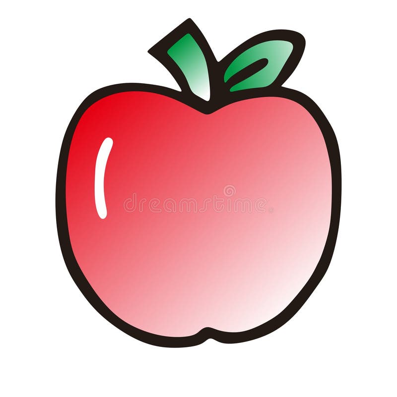 This Vector Displays a Very Red Apple Image. Stock Vector ...