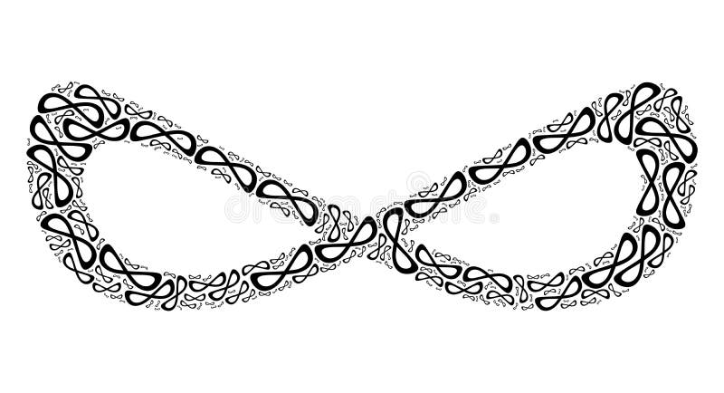 Distorted Infinity Recursive Icon Mosaic of Self Icons Stock Vector ...