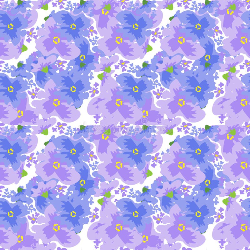 Vector Ditsy Pattern with Flowers Stock Vector - Illustration of nature ...