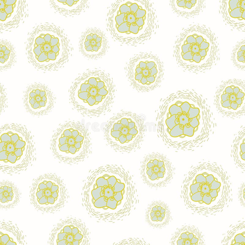 Vector Ditsy Pattern with Small Flowers on a White Background. Stock ...