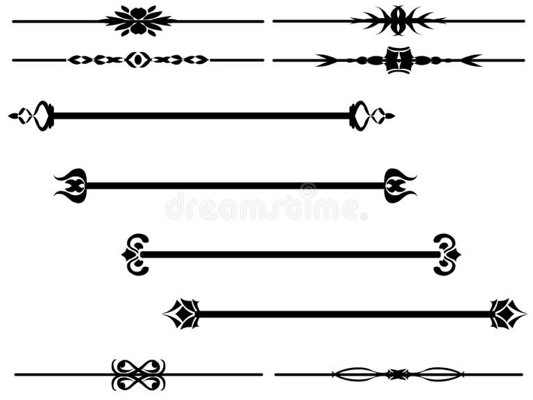 Vector - Divider 1 stock illustration. Illustration of flower - 351543