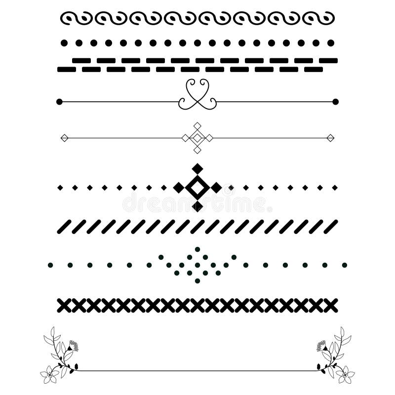 Vector dividers set stock vector. Illustration of stroke - 153977055