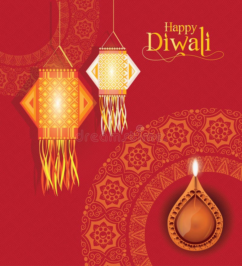 Vector Diwali Background Design Stock Illustration - Illustration of ...