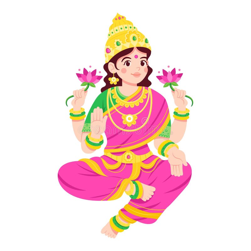 Lakshmi Cartoon Stock Illustrations – 318 Lakshmi Cartoon Stock ...