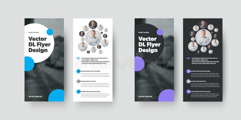 Vector Dl Flyer Template with Color Geometric Design Stock Vector ...