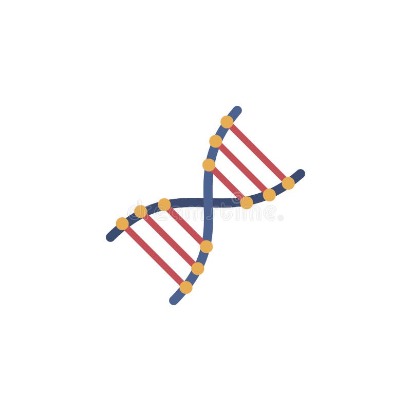 DNA Fragment Primitive Style Cartoon Character Stock Vector ...