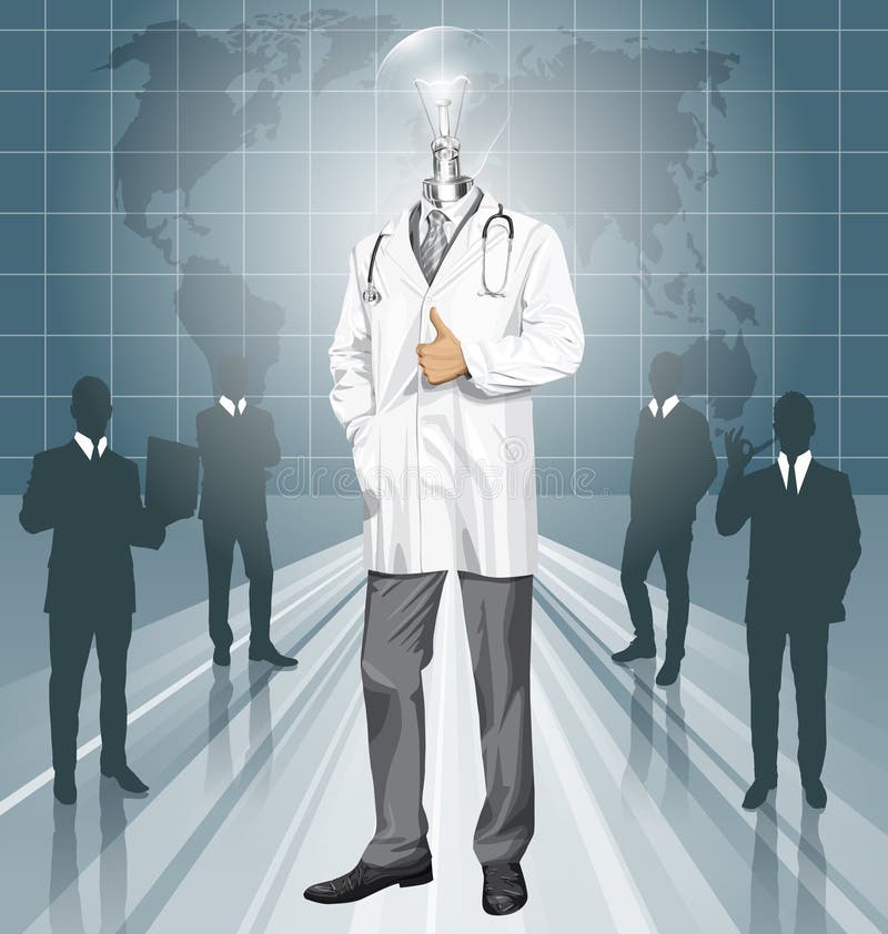 Vector Doctor with Stethoscope Stock Vector - Illustration of start ...