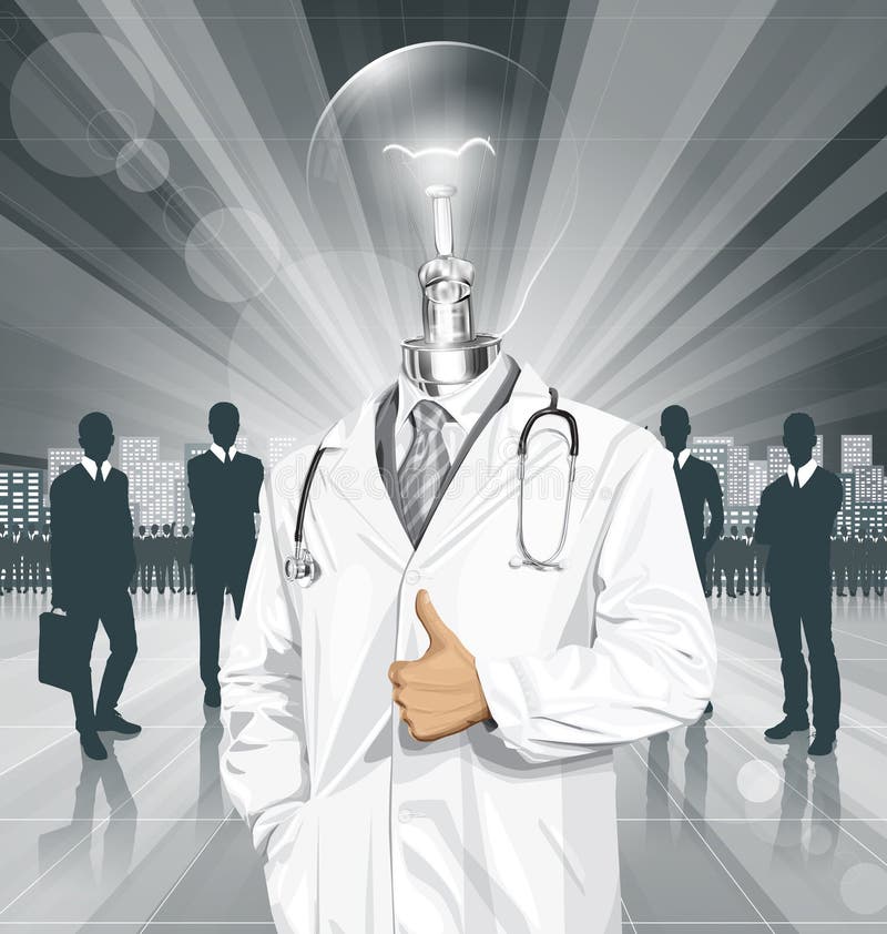 Vector Doctor with Stethoscope Stock Vector - Illustration of ...