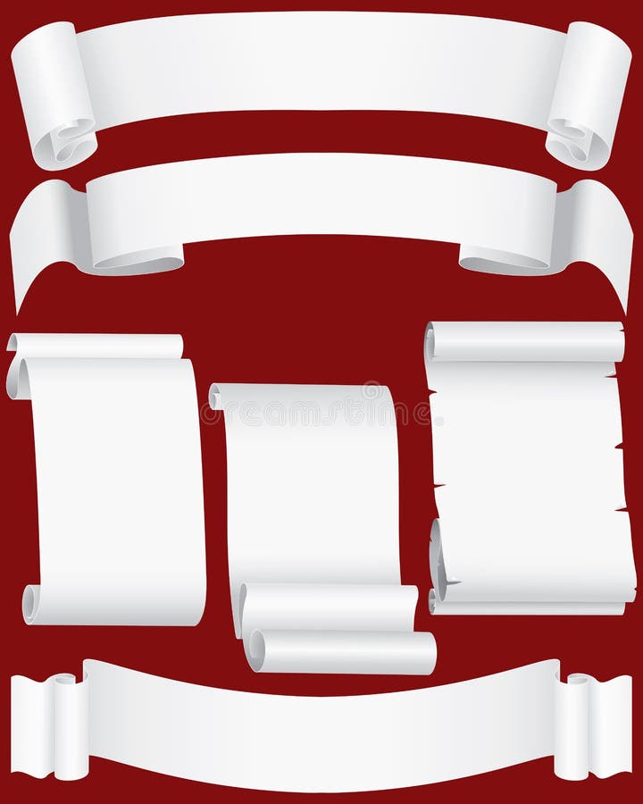 Vector Document Banners En Rollen Vector Illustratie - Illustration of ...