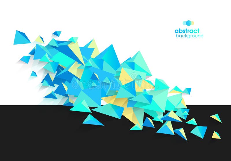 Vector Document Design Template with Abstract Polygonal Objects Stock ...