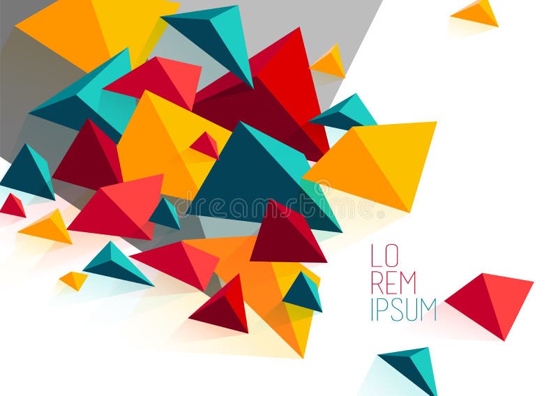 Vector Document Design Template with Abstract Polygonal Objects Stock ...