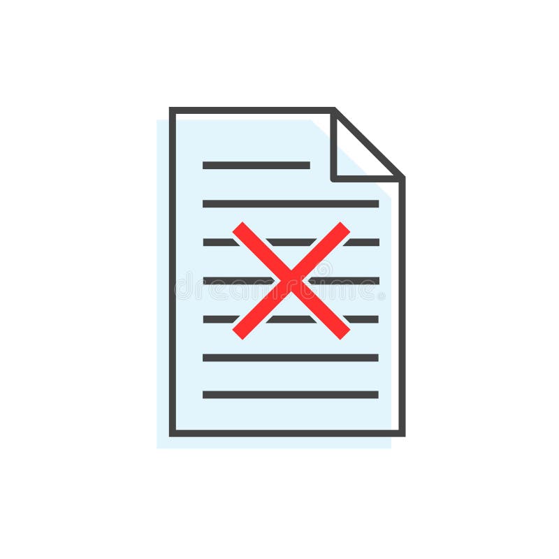 Vector Document Error Icon on White Isolated Background Stock Vector ...