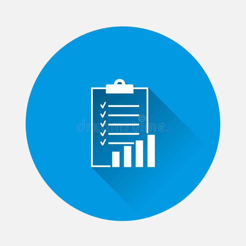Vector Document with Graph Icon. Document Verification Symbol Icon on ...