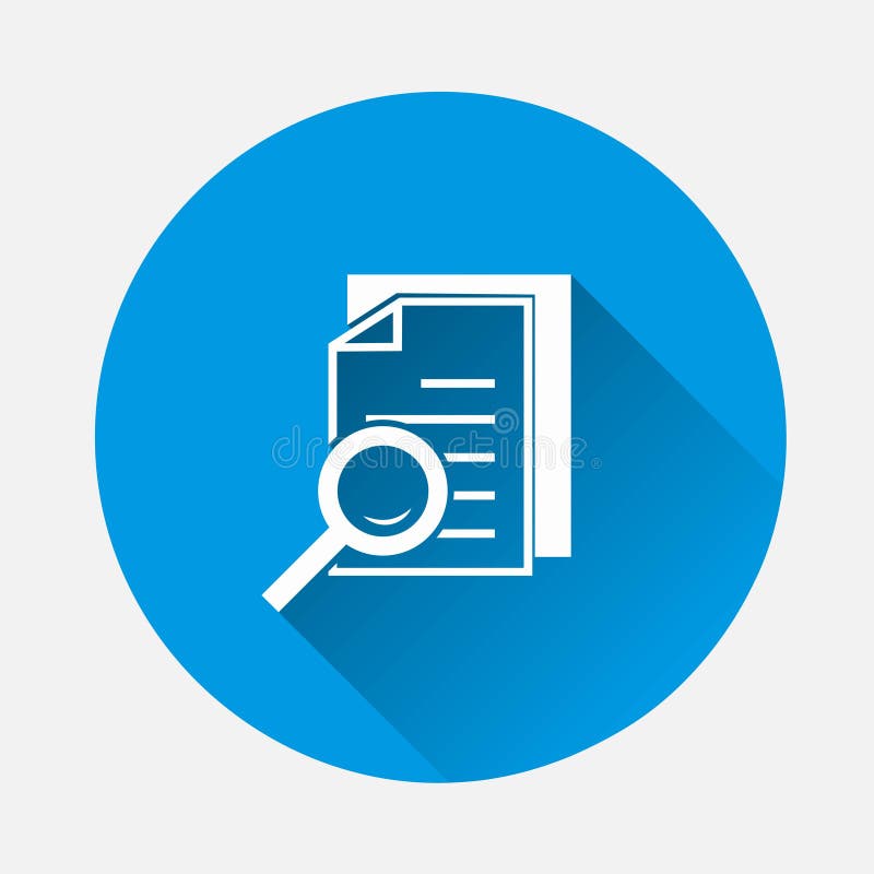Vector Document Icon and Magnifier. File Search Icon. Document ...