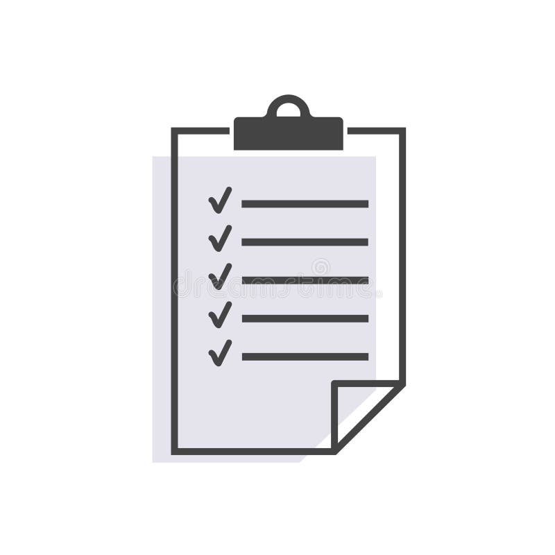 Vector Document Icon. Document Verification Symbol on White Isolated ...