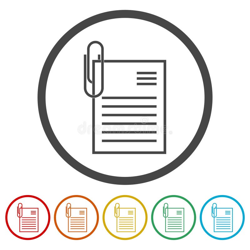 Vector Document Icons Set - Illustration Stock Vector - Illustration of ...