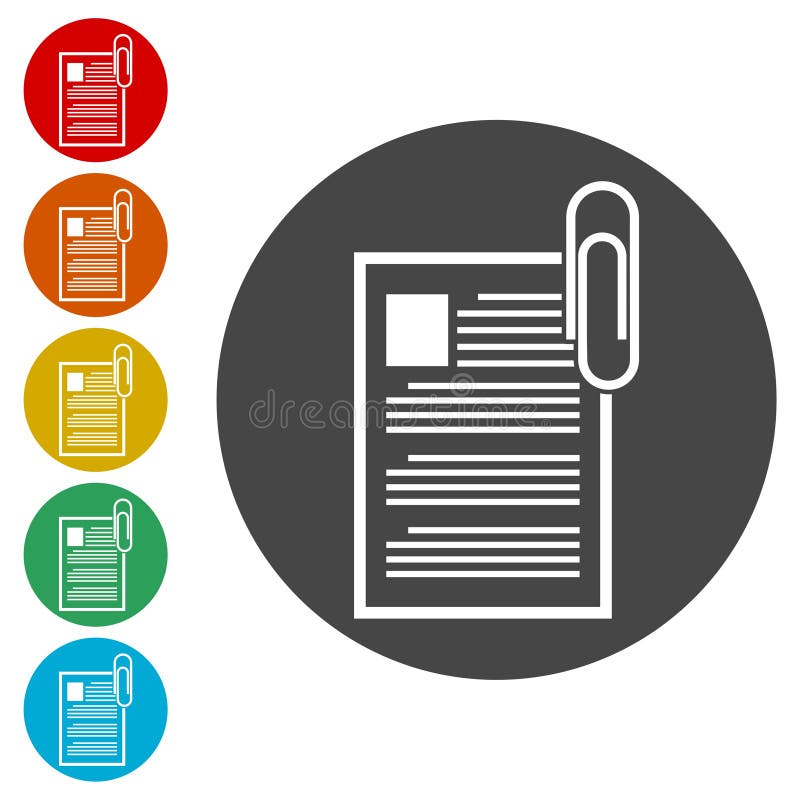 Vector Document Icons Set - Illustration Stock Vector - Illustration of ...