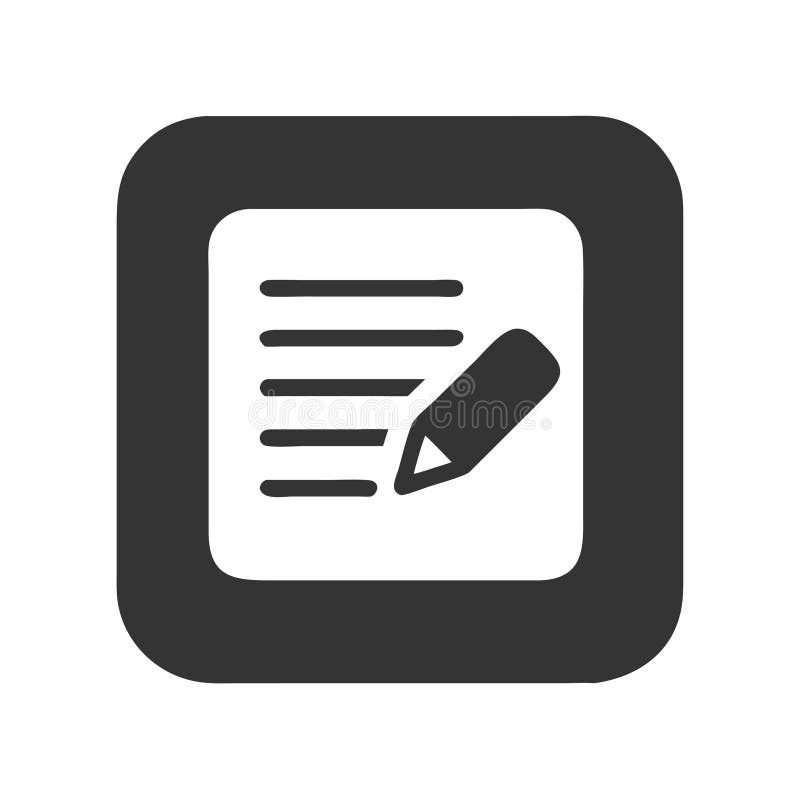 Vector of Document with Pencil for Writing and Note-Taking Applications ...