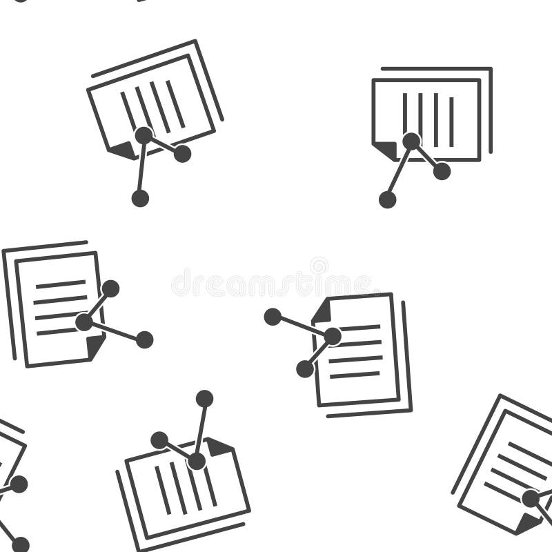 Vector Document Transfer Icon Seamless Pattern on a White Background ...