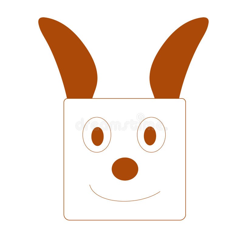 Portrait of a Cartoon Young Beauty Girls Isolated on White Stock ...