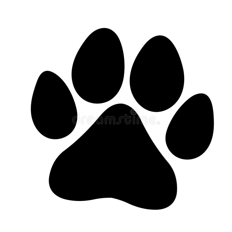 Vector Dog Foot Print stock vector. Illustration of contour - 309466151