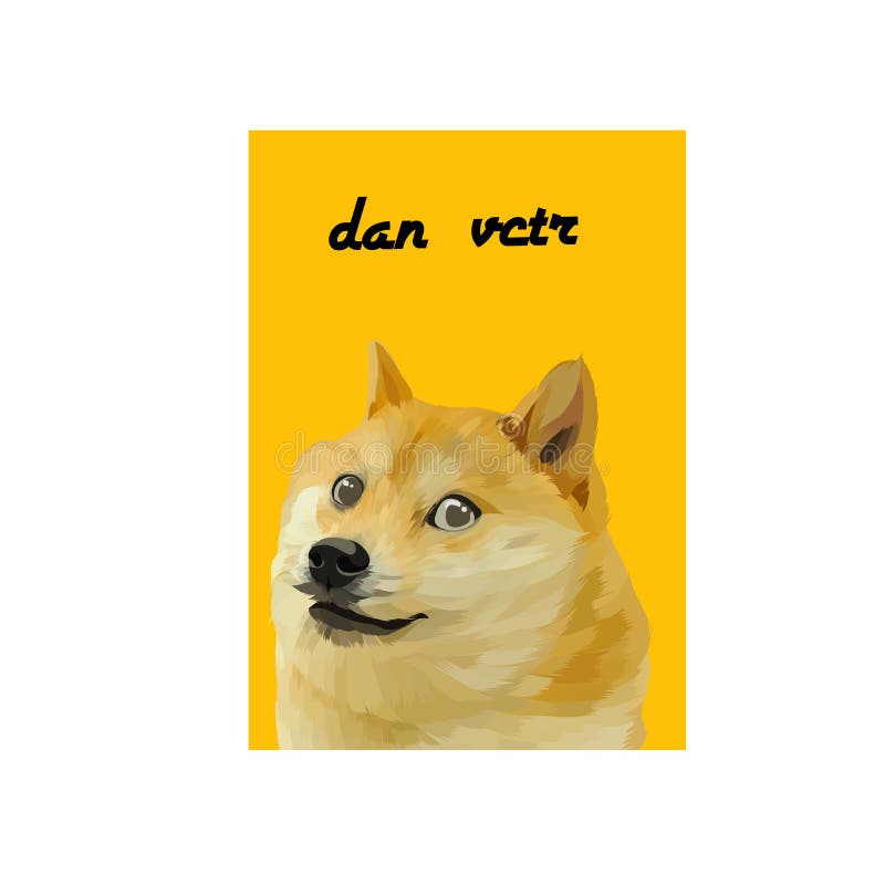 Vector dog meme simple art stock illustration. Illustration of simple ...