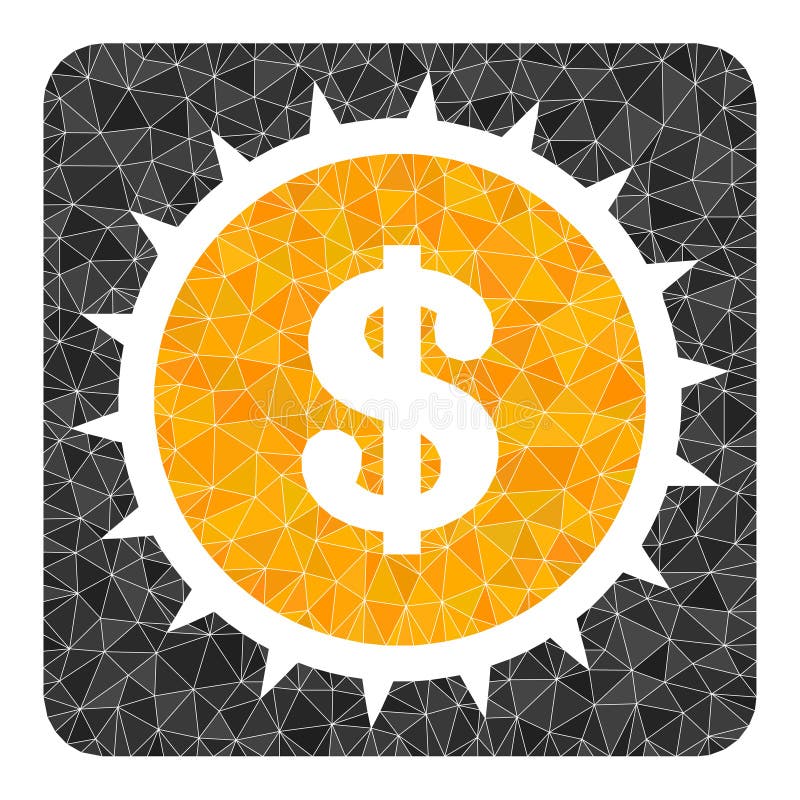 Vector Dollar Box Polygonal Icon Stock Vector - Illustration of safety ...