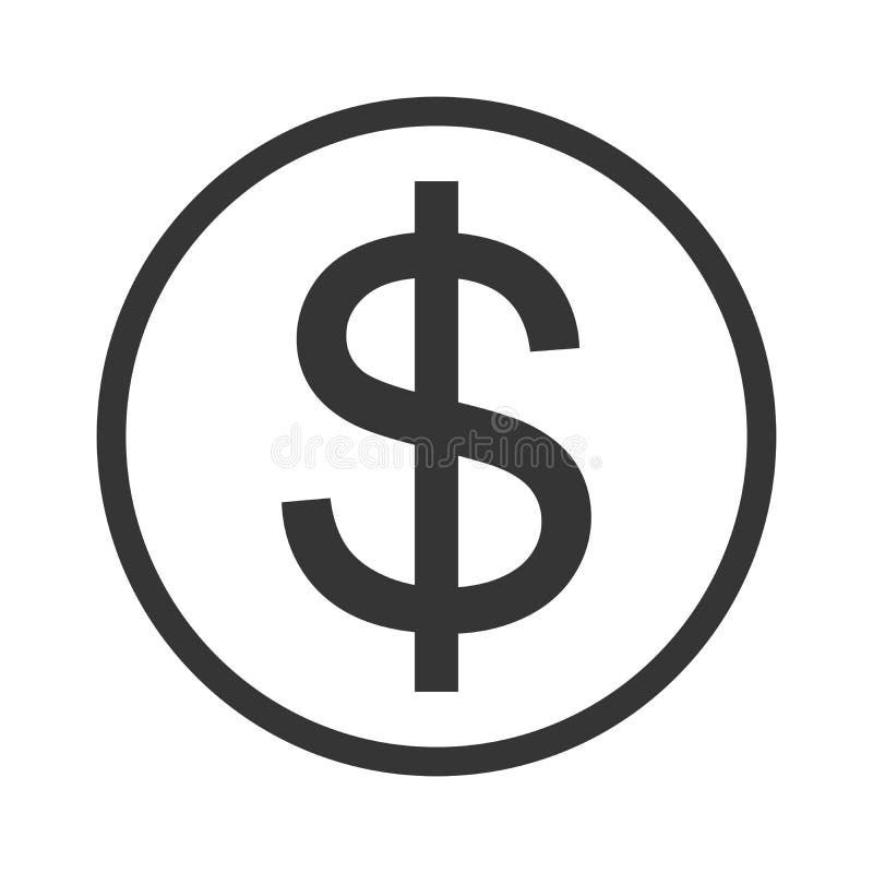 Vector Dollar Icon Isolated Stock Illustration - Illustration of value ...