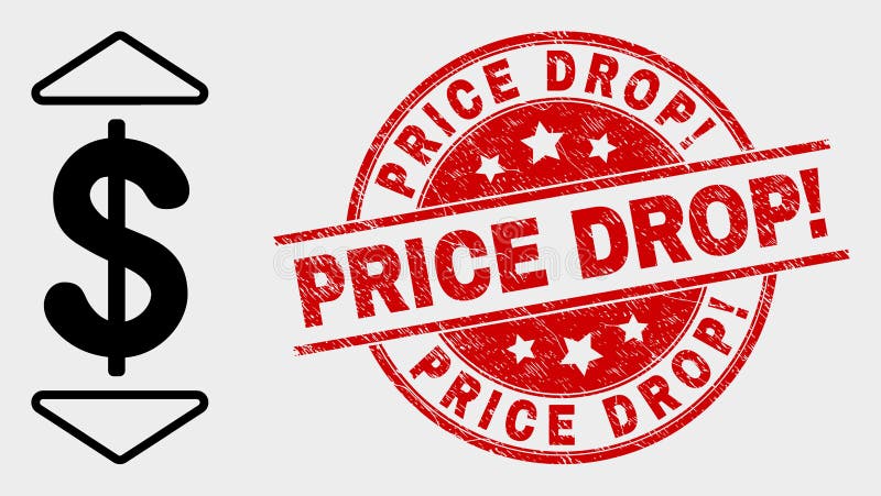 Vector Dollar Up Down Icon and Distress Price Drop! Seal Stock Vector ... Vector Dollar Up Down Icon and Distress Price Drop! Seal Stock Vector ...