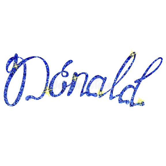 Donald Name Lettering Tinsels Stock Vector - Illustration of isolated ...
