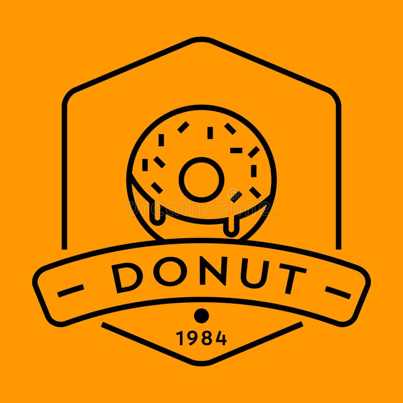Donut Linear Icon. Modern Outline Donut Logo Concept on White Ba Stock ...