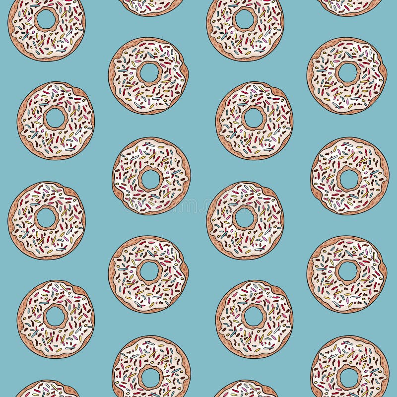 Donuts Bright Background Seamless Vector Stock Illustrations – 718 Donuts Bright Background ...