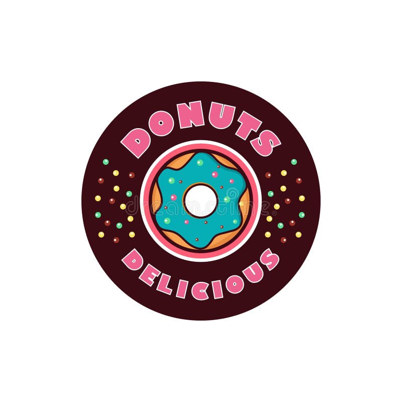 Donuts logo vector stock vector. Illustration of chocolate - 130035406
