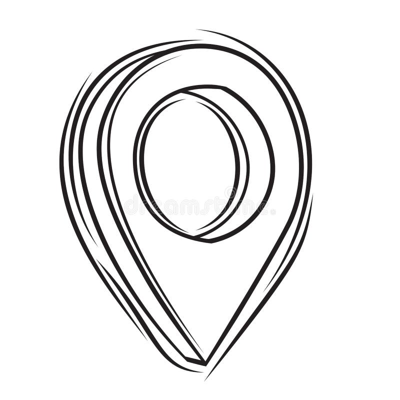 Vector Doodle of Black and White Map Icon. EPS 10 Format Stock Vector ...