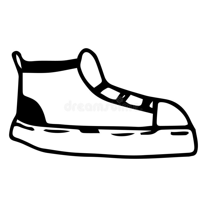 Vector Doodle Element of Shoe on White Background. Stock Vector ...
