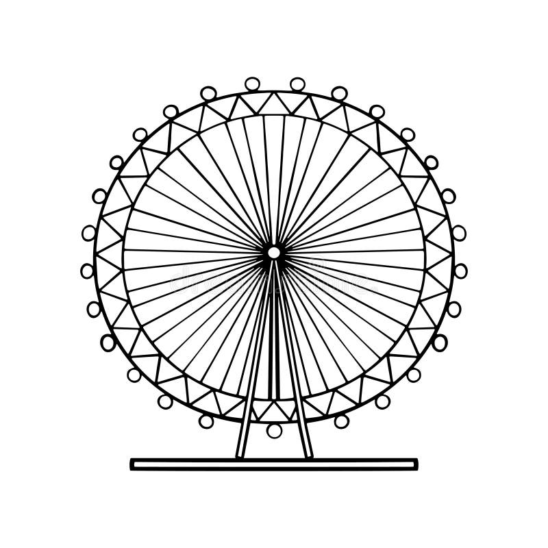 Vector Doodle Ferris Wheel Icon, London Ferris Wheel. Sketch Drawing ... Vector Doodle Ferris Wheel Icon, London Ferris Wheel. Sketch Drawing ...