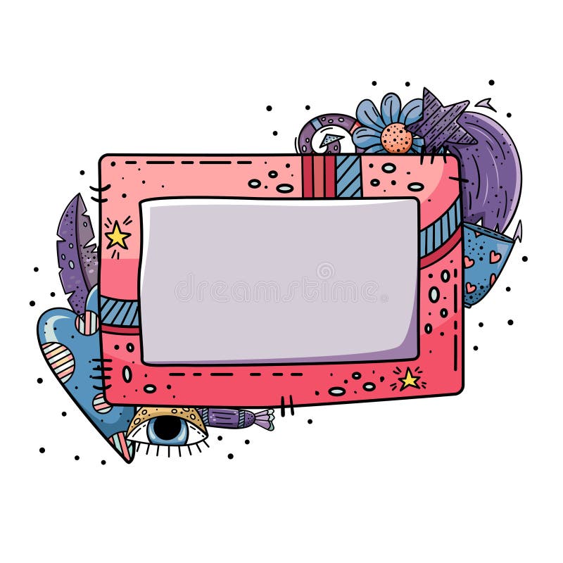 Vector Doodle Frame for Design. Creative Doodle Illustrations Stock ...
