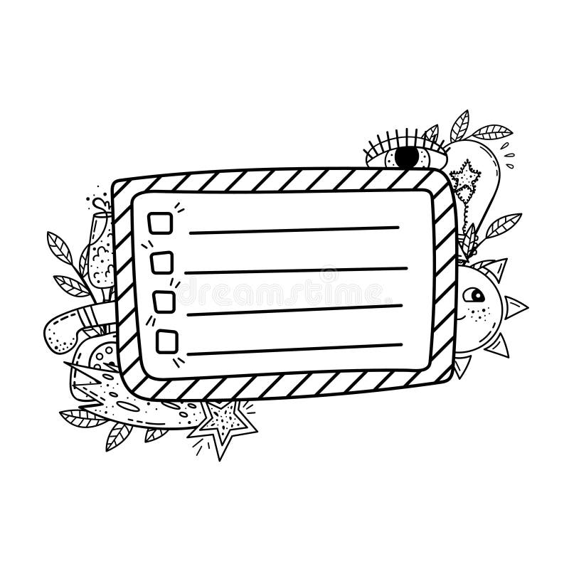 Vector Doodle Frame for Design. Creative Doodle Illustrations Stock ...