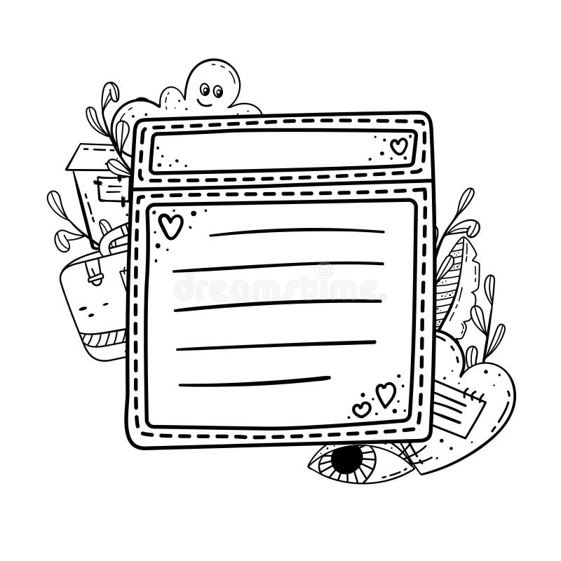 Vector Doodle Frame for Design. Creative Doodle Illustrations Stock ...